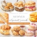 Watercolor Scones Clip Art, Muffins & Scones Clipart, Scones and Cream ...