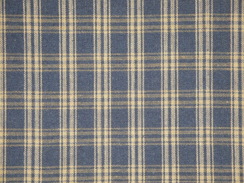 Navy Blue and Tea Dye Catawba Plaid Woven Cotton Homespun | Etsy