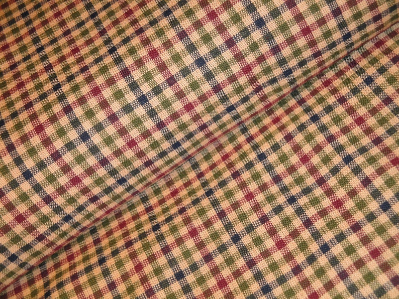 Check Fabric Homespun Fabric Cotton Fabric Home Decor | Etsy