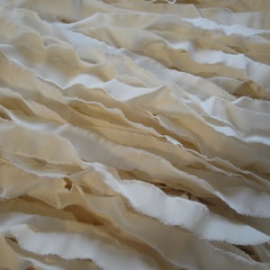 Natural Muslin Fabric Strips * Ripped Wedding Ribbon * Hand Torn Frayed ...