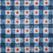 Americana Blue Plaid Red Star Combed Cotton Digital Print Fabric | Old ...