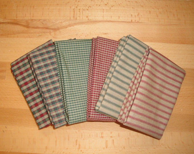 Cotton Homespun Fabric Large Burgundy Check by the Yard DESTASH 57 X 44 ...