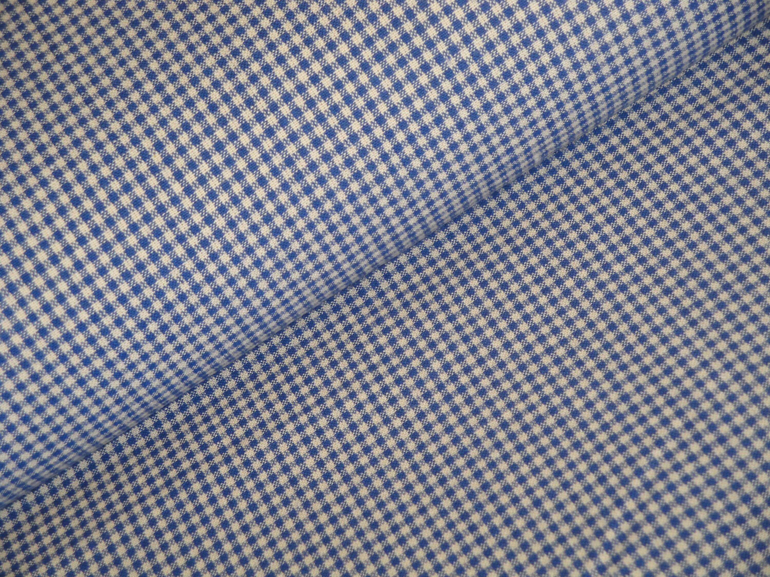 Diamond Textiles Americana Blue Small Check Cotton Homespun Fabric ...
