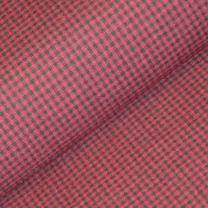 Wine and Black Small Check Fabric | Woven Cotton Homespun Fabric | Rag ...