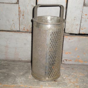 An All - Round Grater | Old Antique Vintage Primitive Round Tin Grader ...