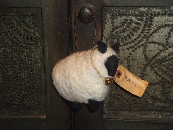 Primitive Handmade Hanging Sheep Ornament - Etsy