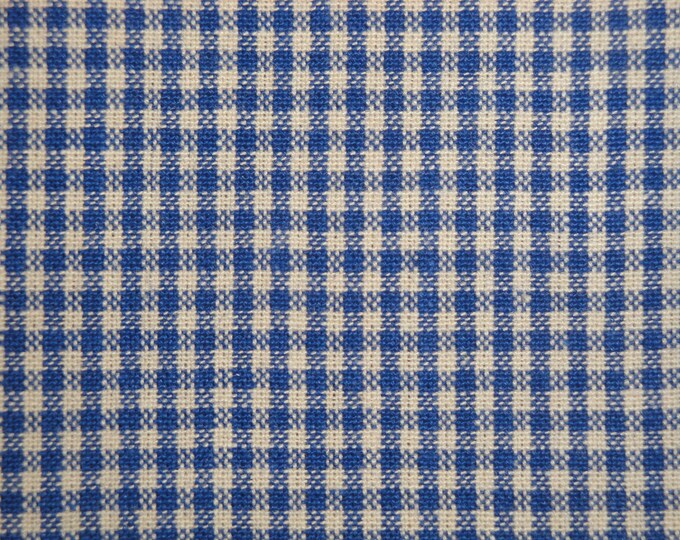 Diamond Textiles Americana Blue Small Check Cotton Homespun Fabric ...