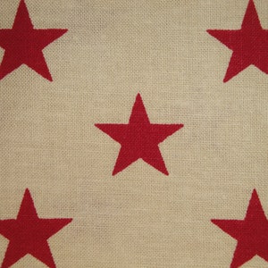 Cotton Star Fabric FAT QUARTER | Tan and Red Star Fabric | Quilt Home ...