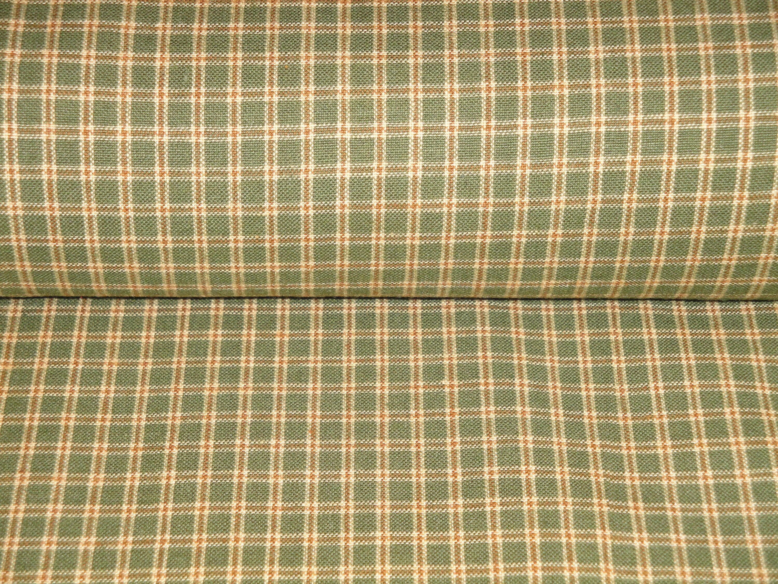 Sage Green White Wheat Plaid Homespun Fabric FAT QUARTER | Cotton ...