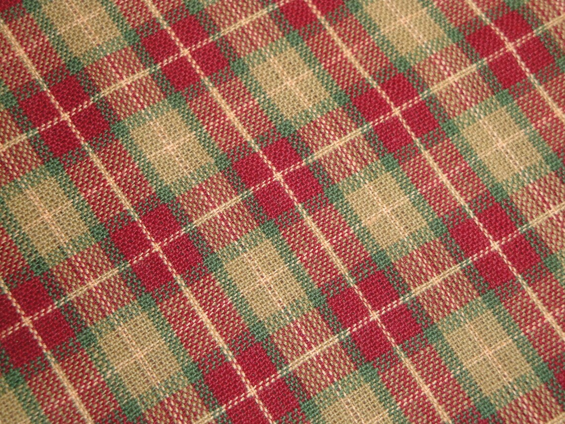 Homespun Material Cotton Material Plaid Material Sewing - Etsy