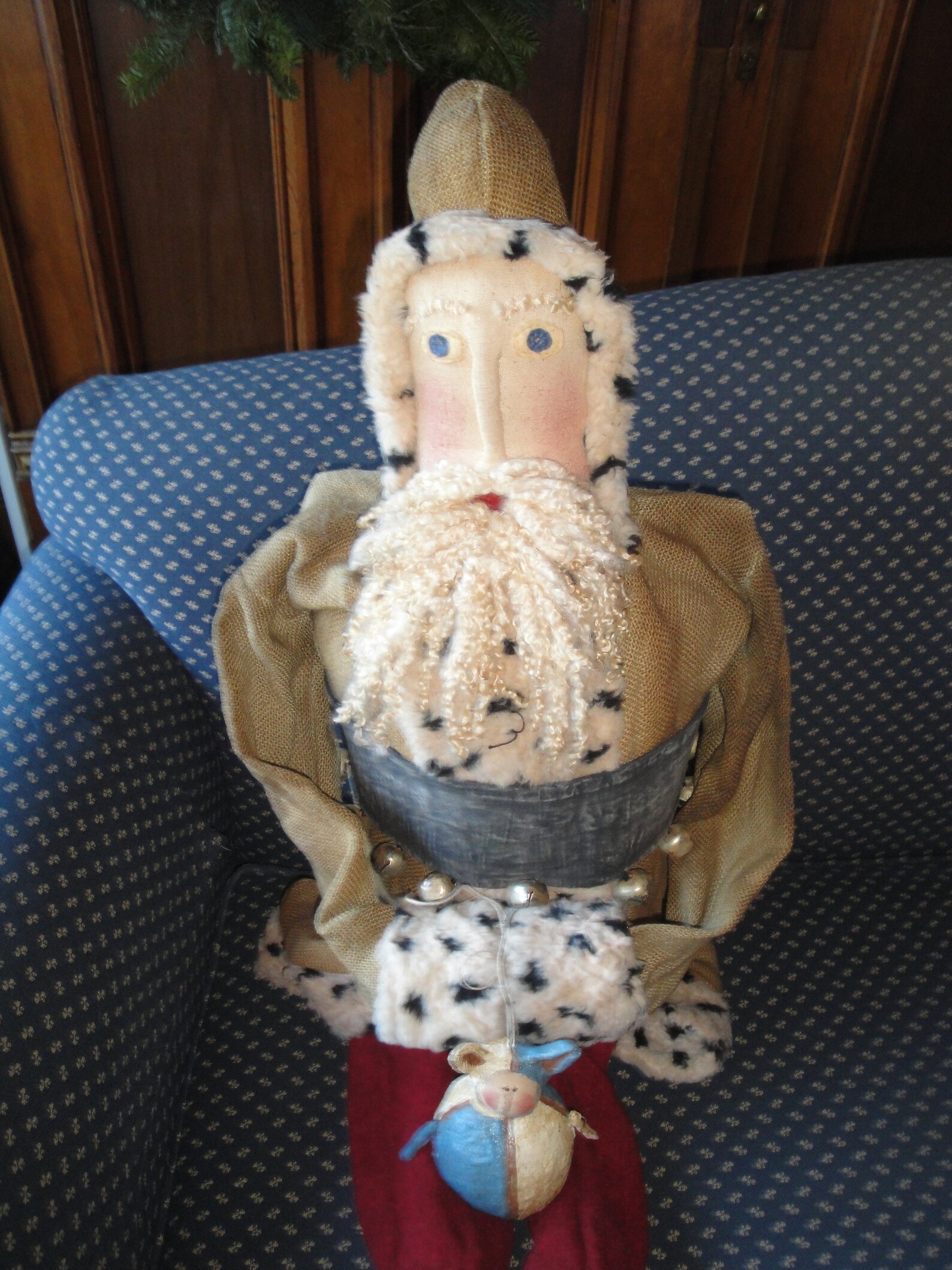 Primitive Santa Cloth Doll | LARGE Old World Santa | Handmade Santa ...