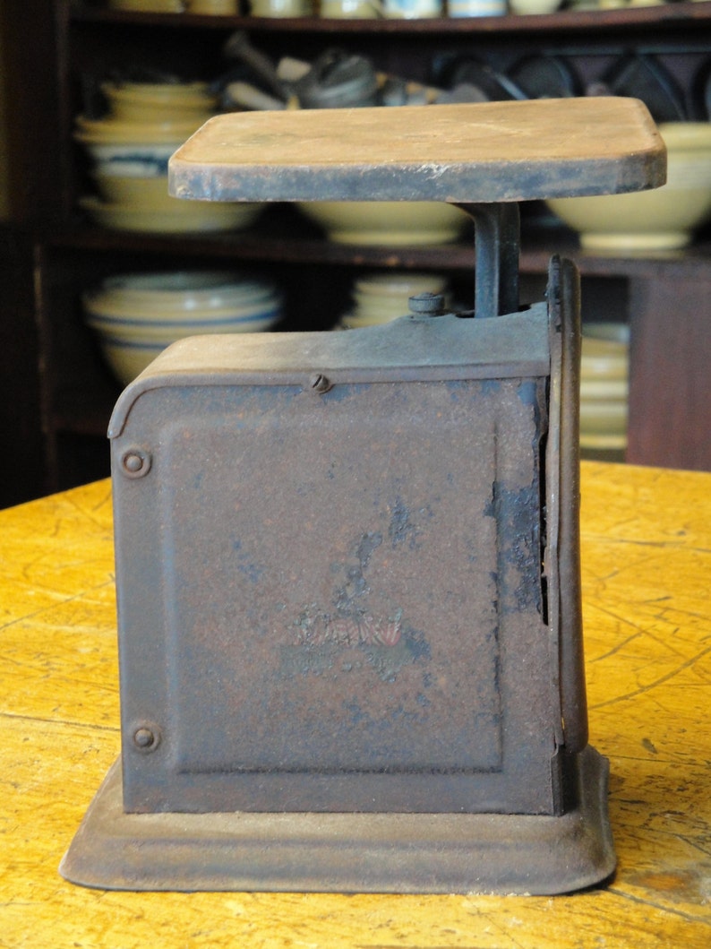 Americana Vintage Kitchen Scale Handpainted | Old Kitchen Scale ...