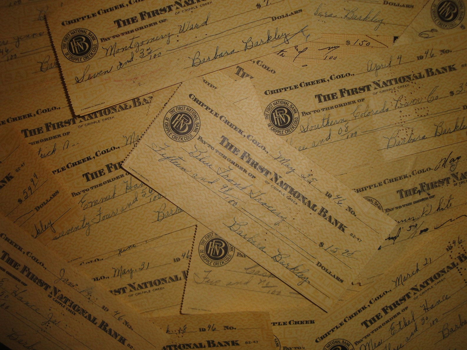 12 vieux vintage antiques chèques bancaires annulés de Cripple - Etsy ...