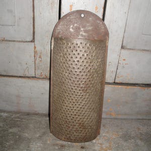 Large Homemade Handmade Old Primitive Vintage Antique Rustic Metal Tin ...