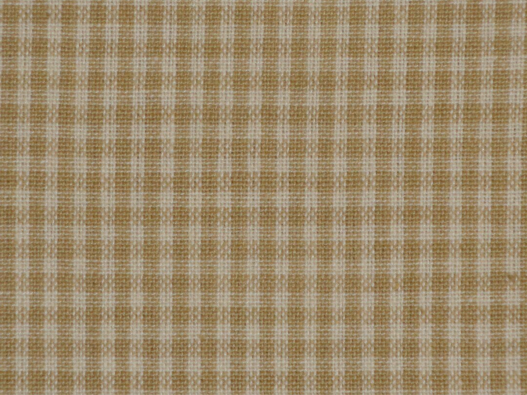 Check Fabric | Wheat and Cream Small Check Homespun Fabric | Cotton ...