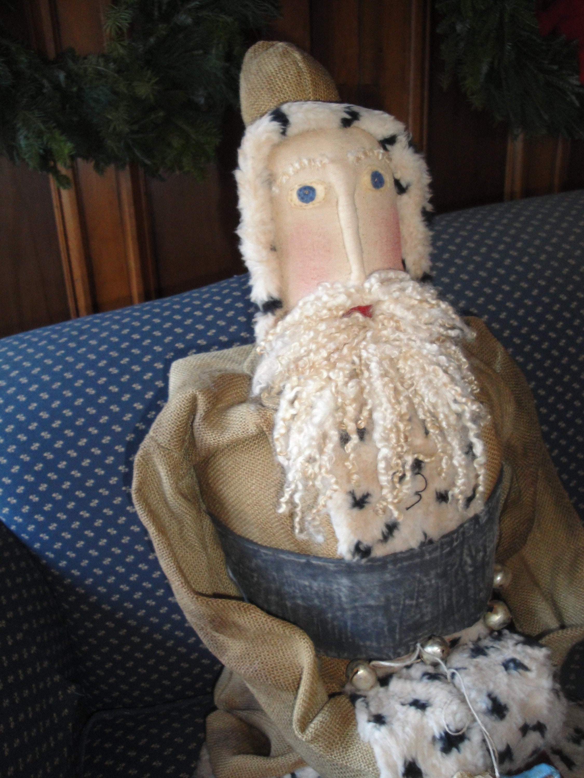 Primitive Santa Cloth Doll | LARGE Old World Santa | Handmade Santa ...