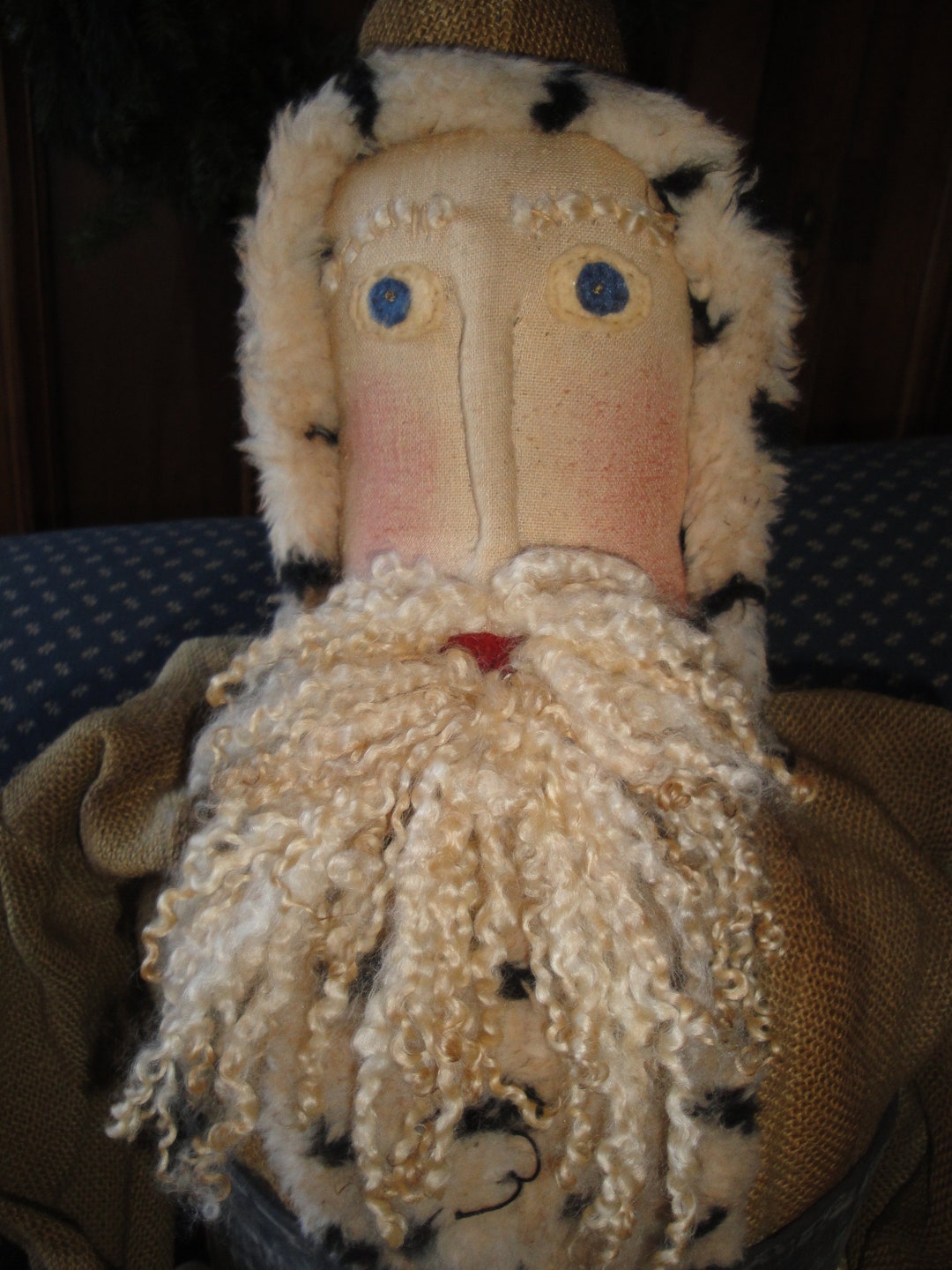 Primitive Santa Cloth Doll | LARGE Old World Santa | Handmade Santa ...