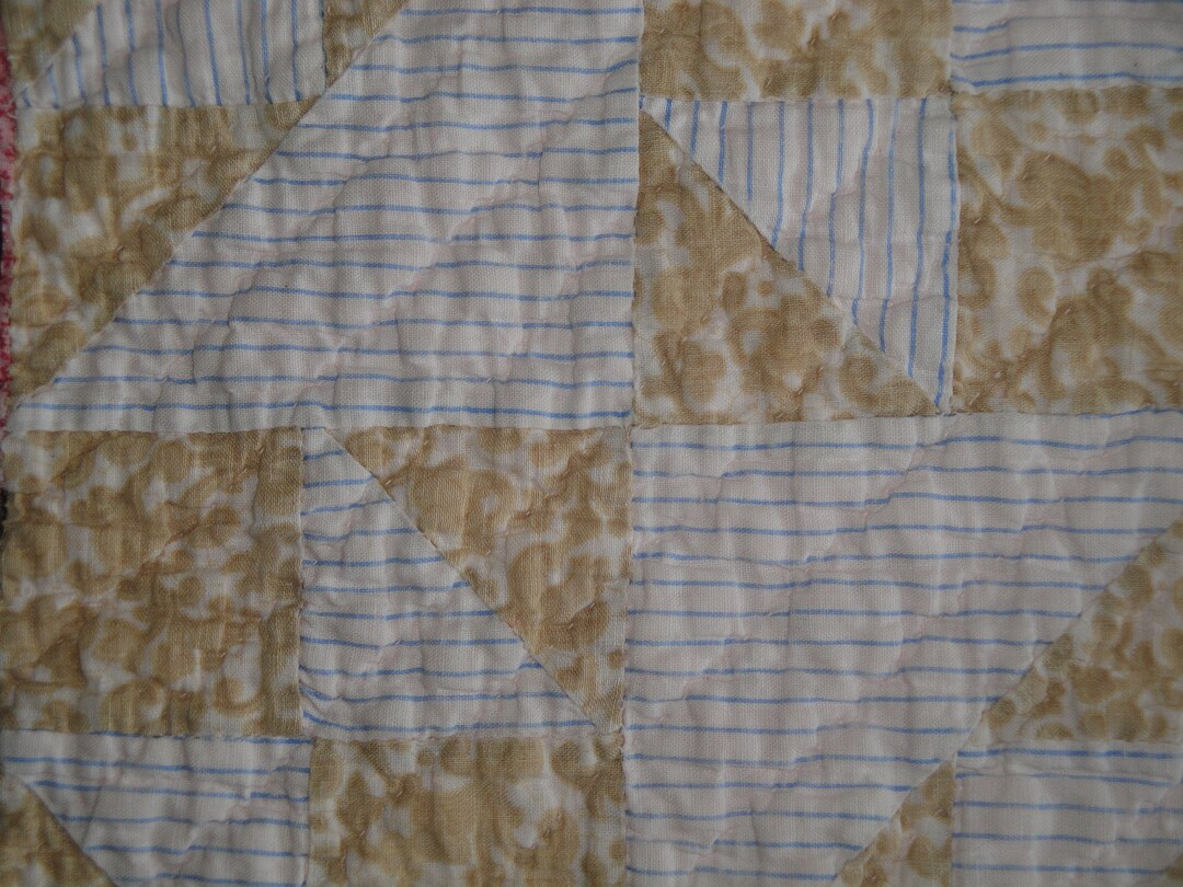 Old Vintage Antique Blue Quilt Piece*primitive Cutter Quilt Square ...