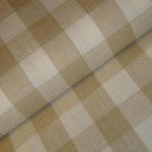 Wheat and Cream Buffalo Check Homespun Fabric FAT QUARTER | Cotton Home ...