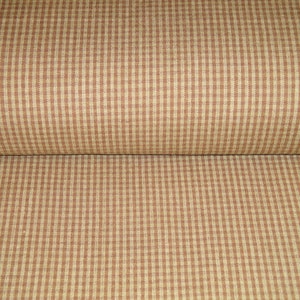 Small Check Homespun Fabric FAT QUARTER | Brown Tea Dye Small Check ...