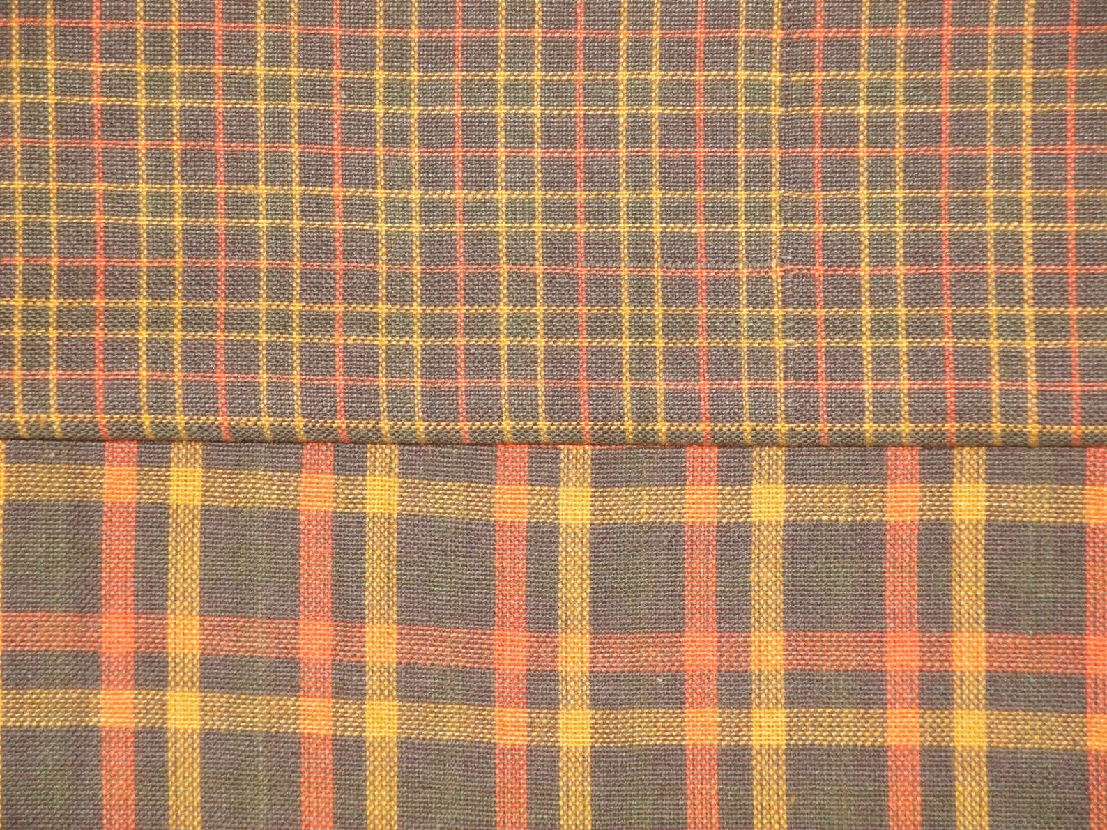 Brown Window Pane Plaid Homespun Material Plaid Material - Etsy