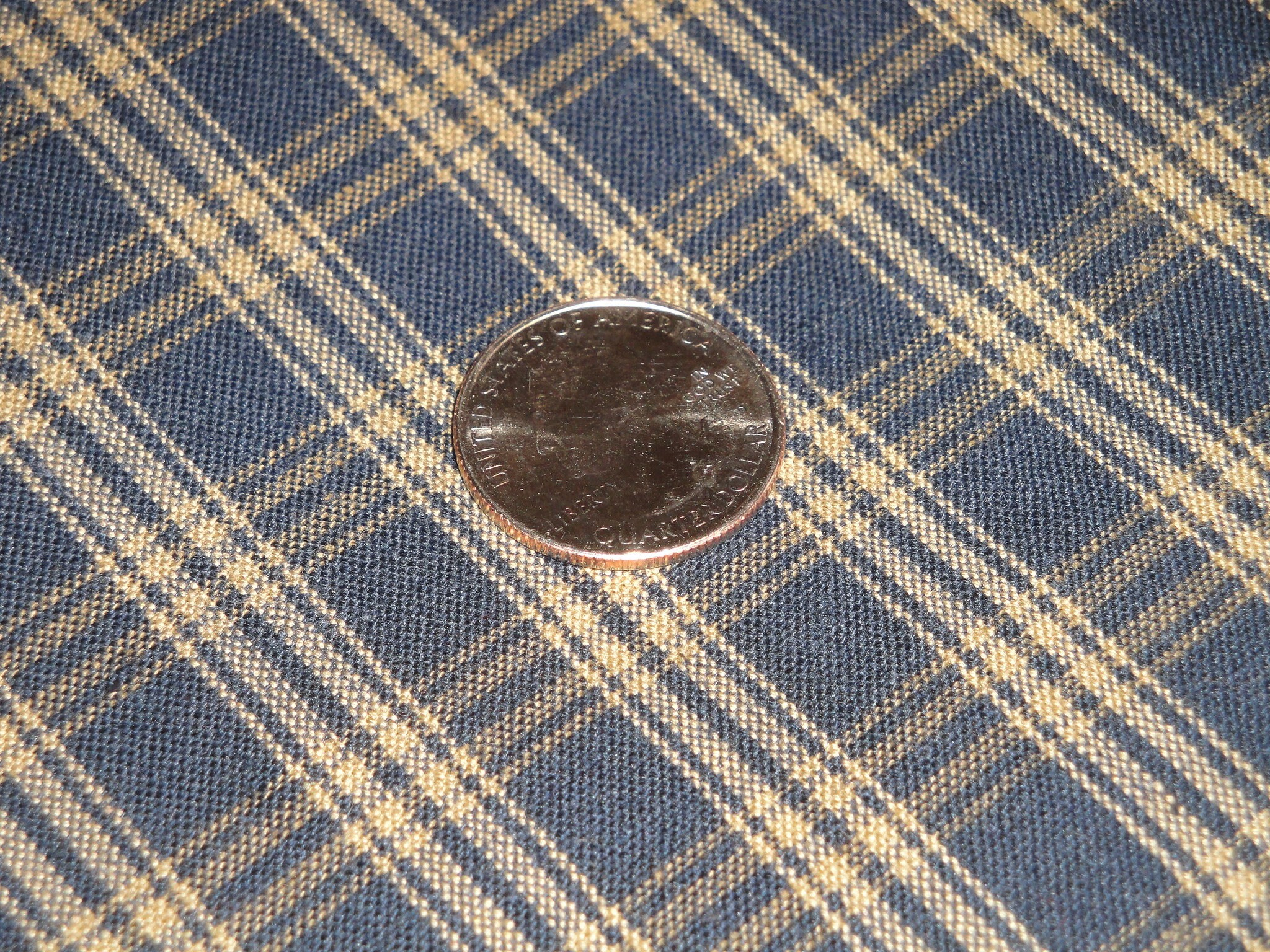 Navy Blue and Tea Dye Catawba Plaid Woven Cotton Homespun | Etsy