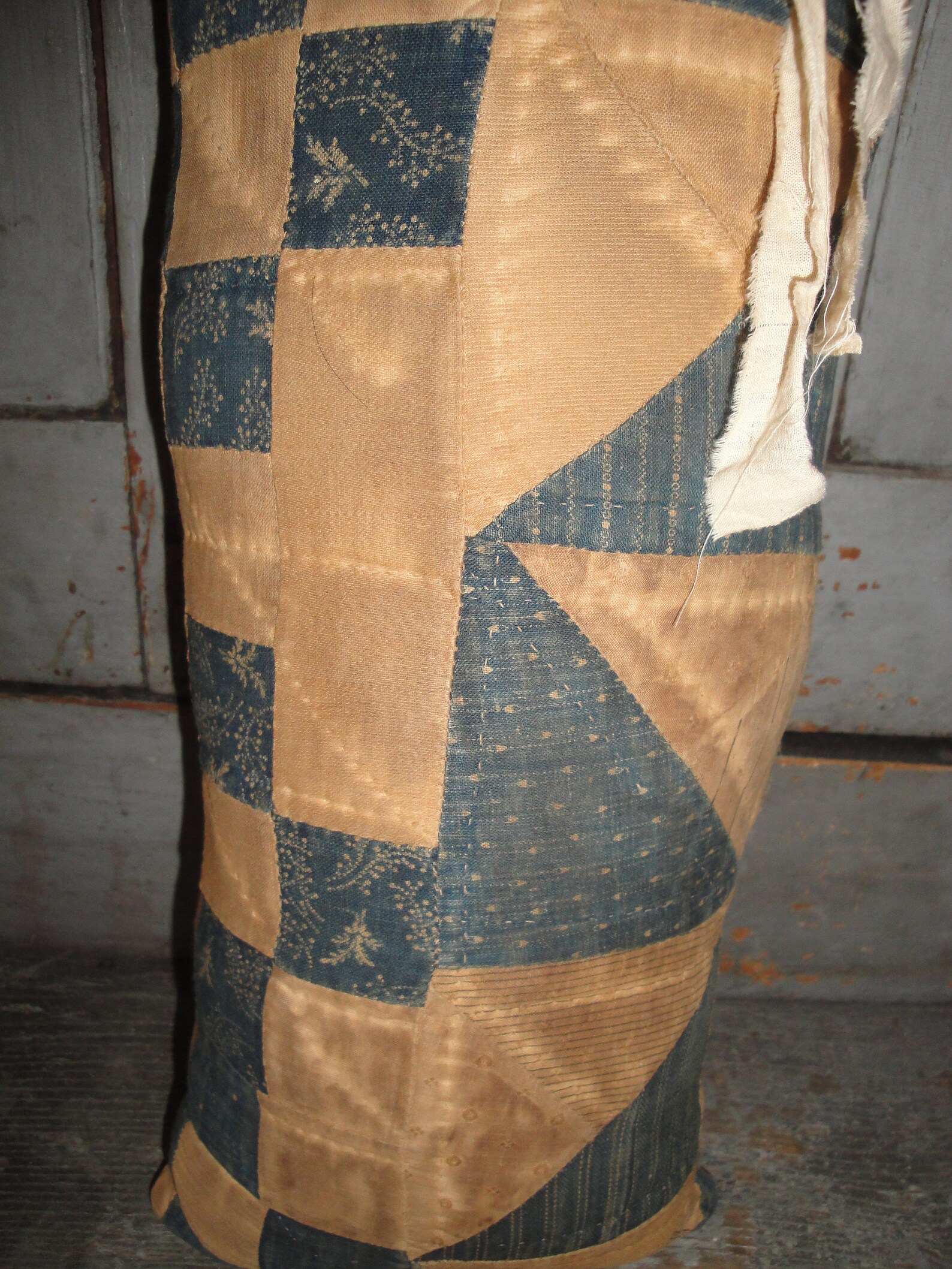 Old Vintage Antique Aged Repurposed Blue Quilt Bunny Rabbit | Primitive ...