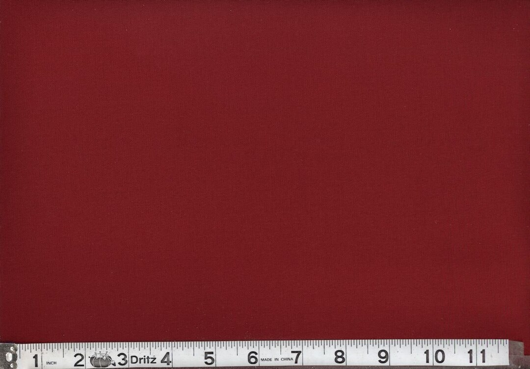 Burgundy Solid Color 100% Combed Cotton Fabric * Holiday Christmas ...