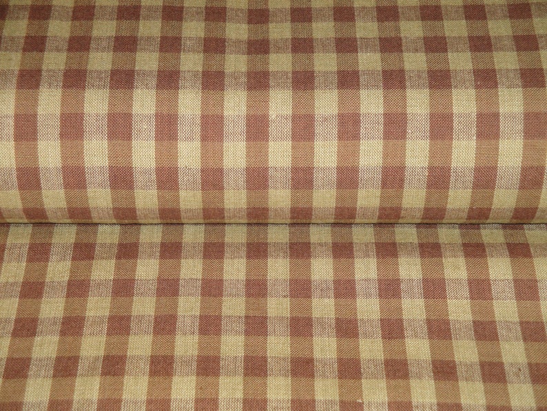 Large Check Fabric FAT QUARTER Brown Tea Dye Check Homespun - Etsy
