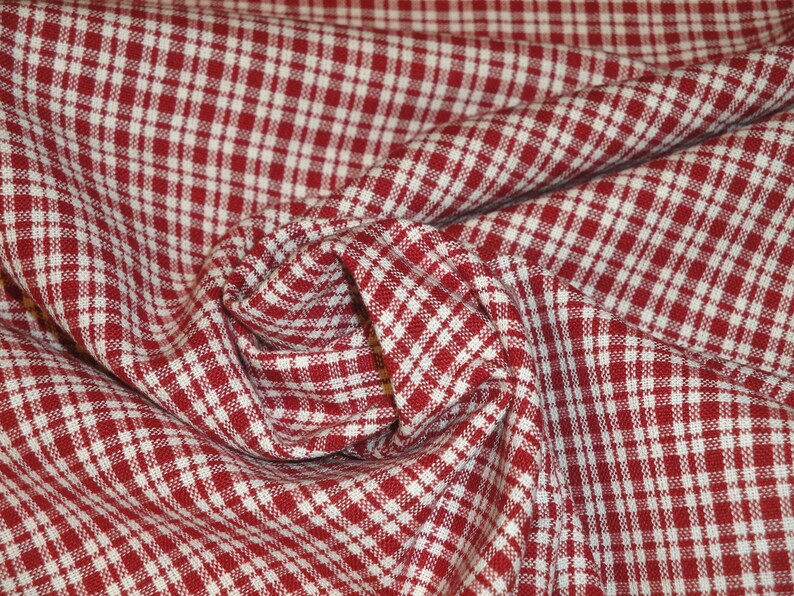 Homespun Cotton Material Woven Primitive Material Wine and - Etsy