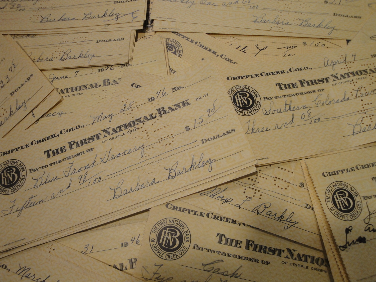 12 vieux vintage antiques chèques bancaires annulés de Cripple - Etsy ...