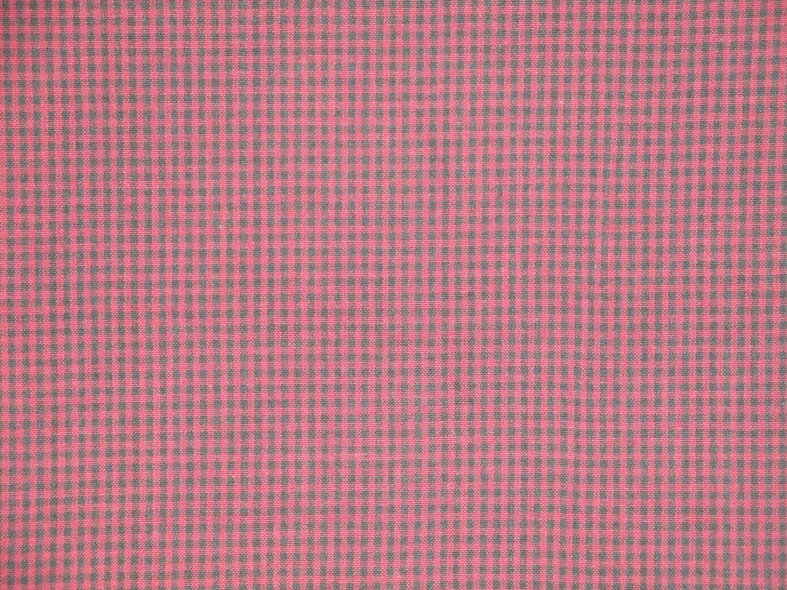 Wine and Black Small Check Fabric Woven Cotton Homespun | Etsy