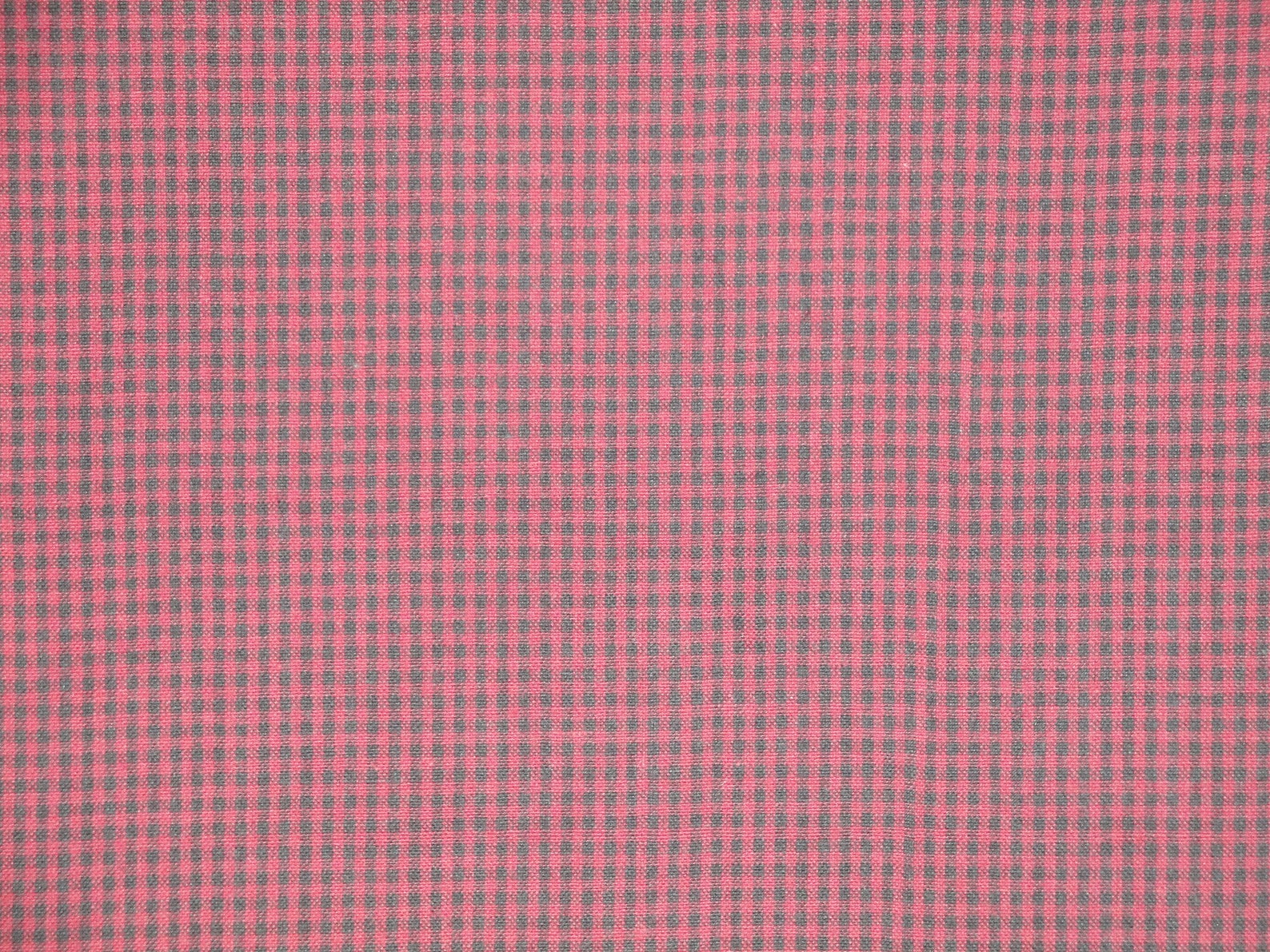 Wine and Black Small Check Fabric | Woven Cotton Homespun Fabric | Rag ...
