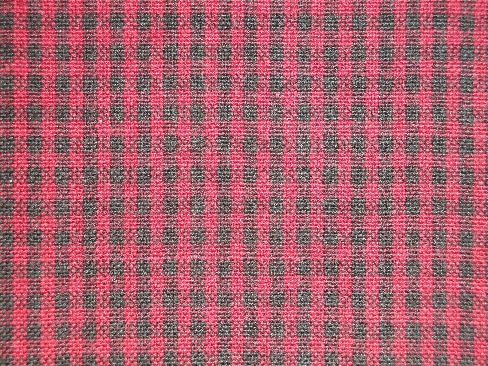 Wine and Black Small Check Fabric | Woven Cotton Homespun Fabric | Rag ...