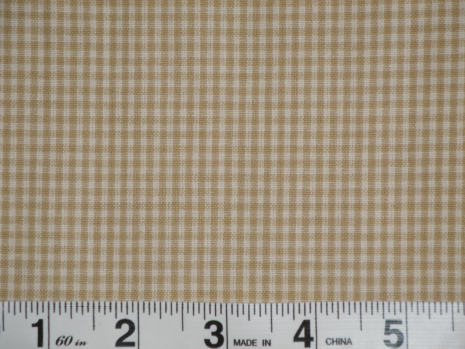 Check Fabric | Wheat and Cream Small Check Homespun Fabric | Cotton ...