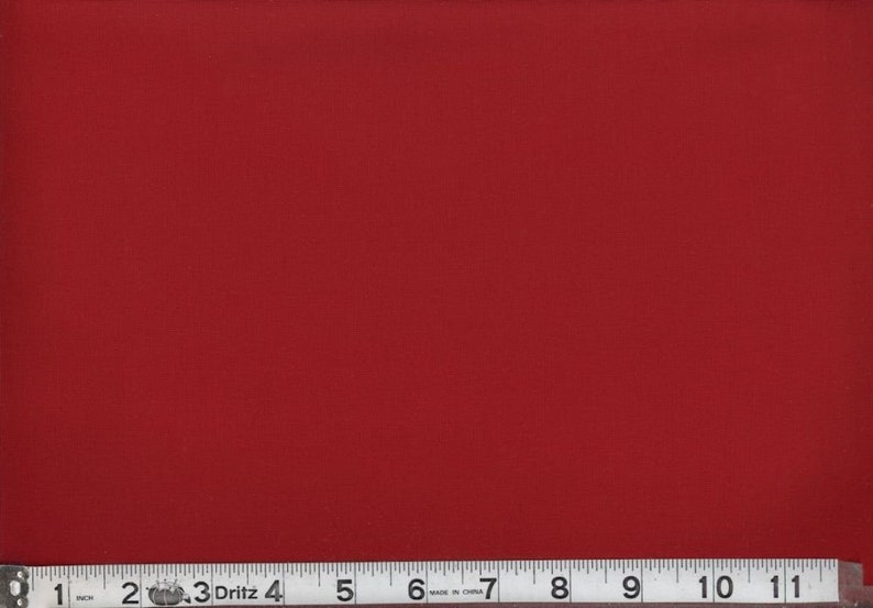 Blood Red Solid Color 100% Combed Cotton Fabric Holiday - Etsy