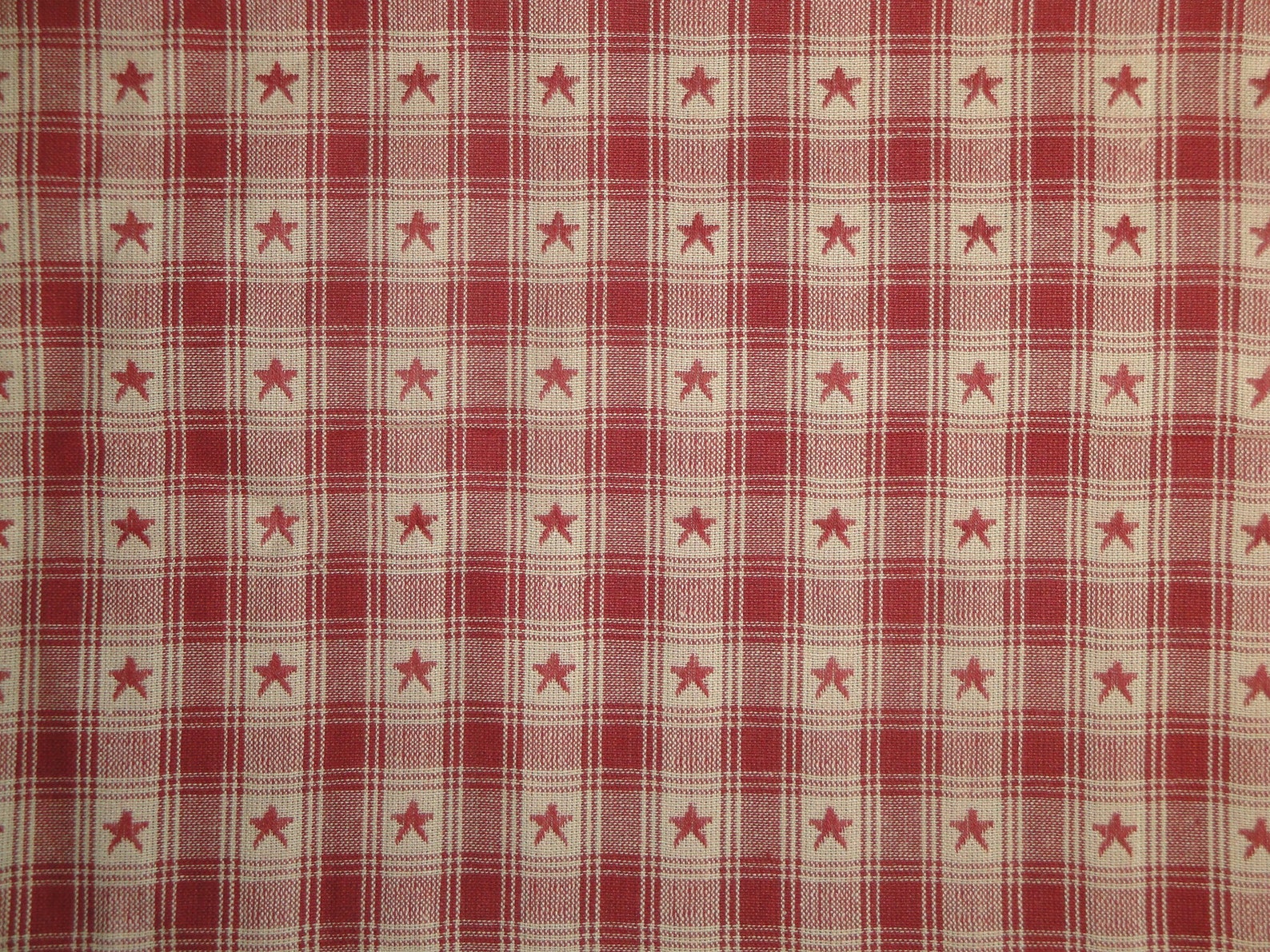 Star Plaid Fabric | Americana Fabric | Old Glory Fabric | Cotton Home ...