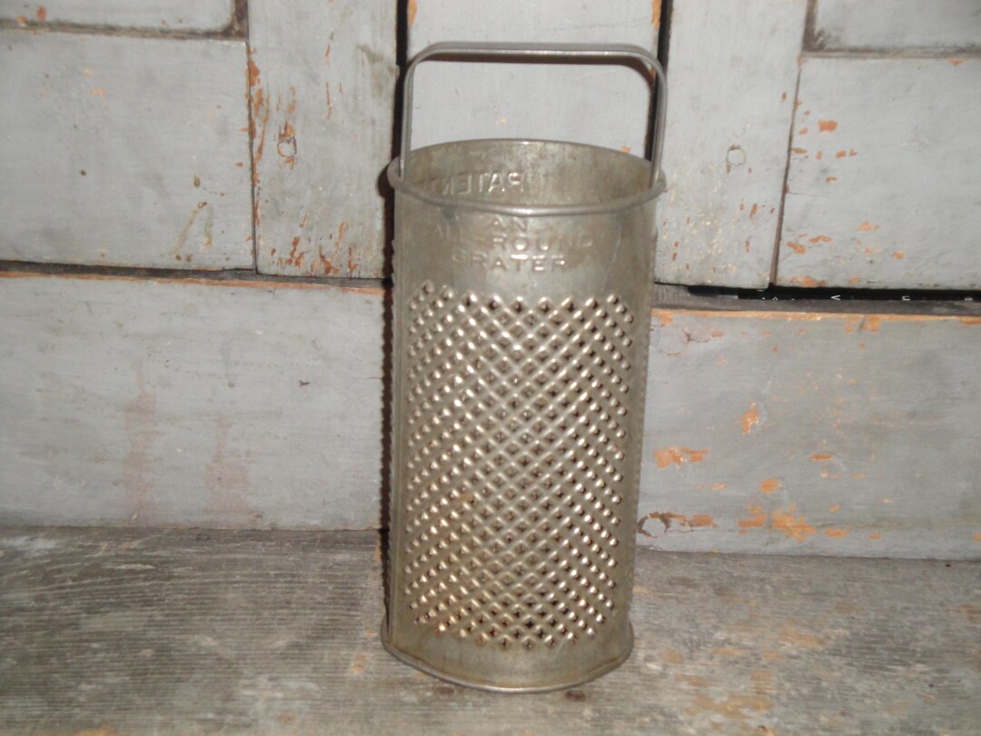 An All - Round Grater | Old Antique Vintage Primitive Round Tin Grader ...
