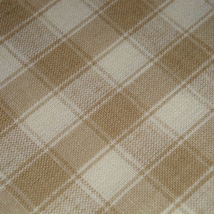 Wheat Homespun Fabric | Wheat and Cream Woven House Check Fabric ...