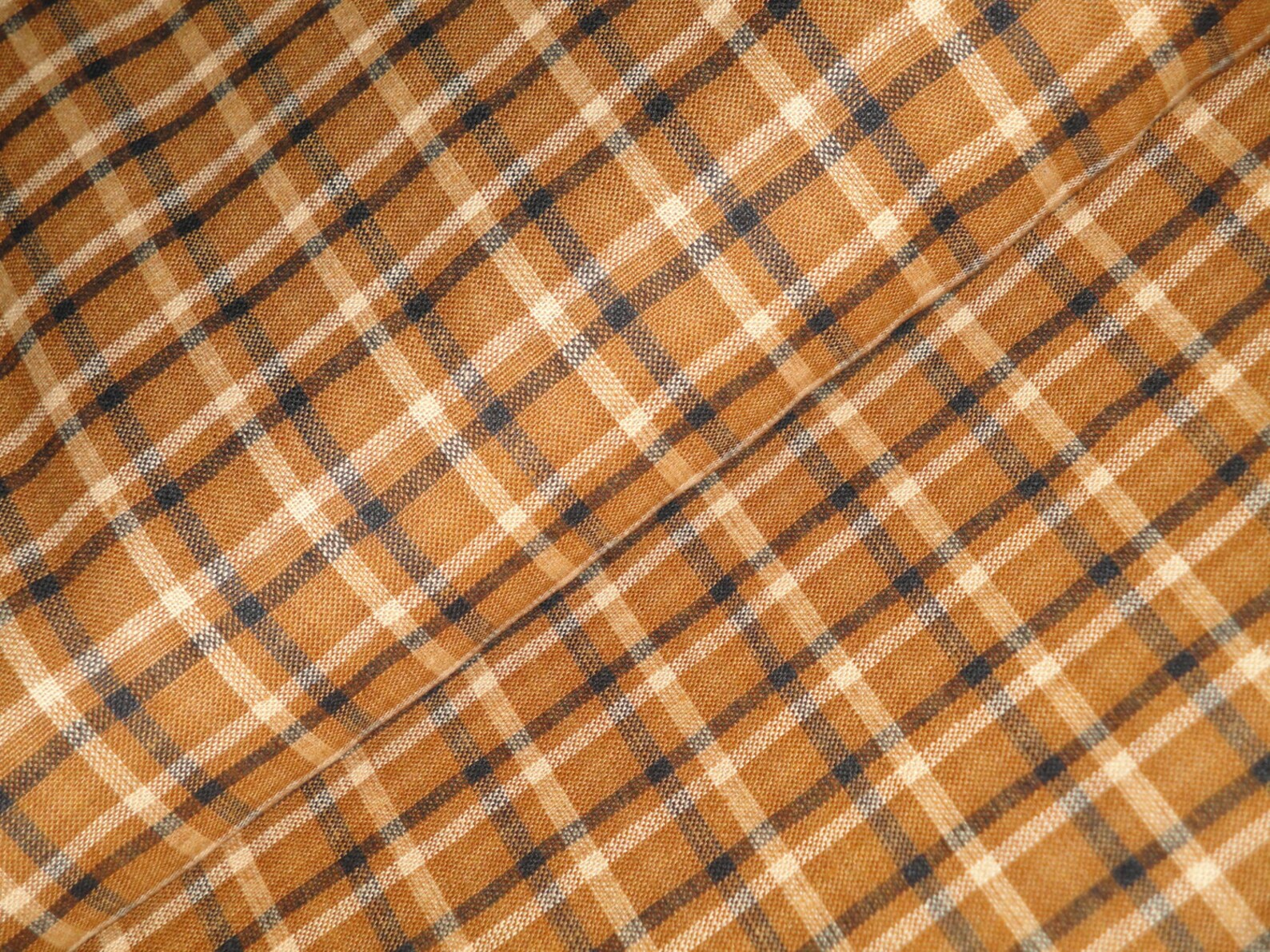 Homespun Material | Primitive Plaid Cotton Material | Rag Quilt Craft ...