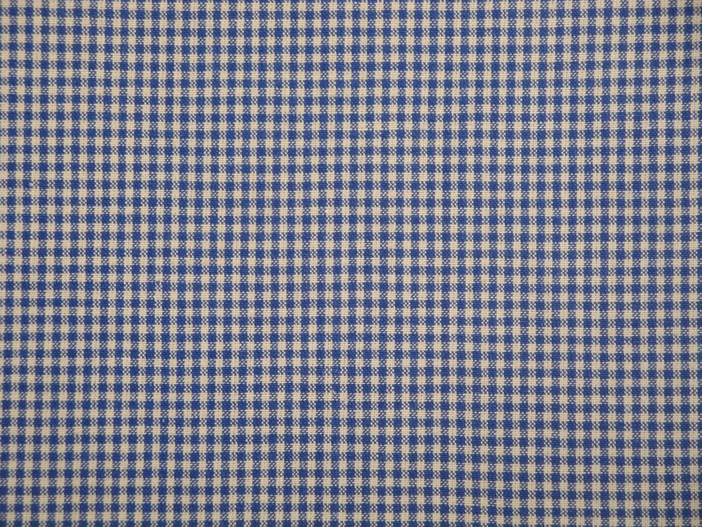 Diamond Textiles Americana Blue Small Check Cotton Homespun Fabric ...