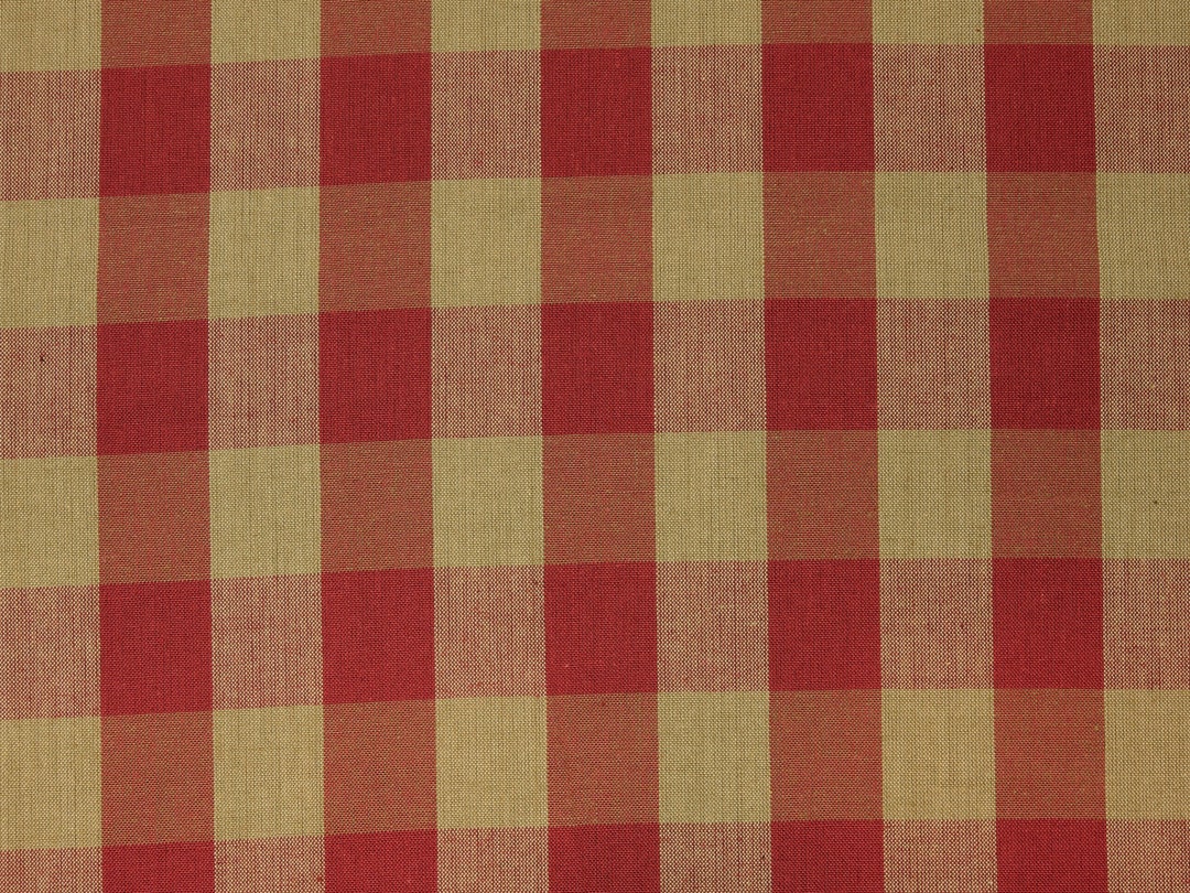Buffalo Check Fabric FAT QUARTER | Red and Tea Dye Buffalo Check ...