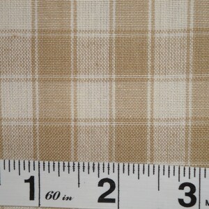Wheat Homespun Fabric | Wheat and Cream Woven House Check Fabric ...