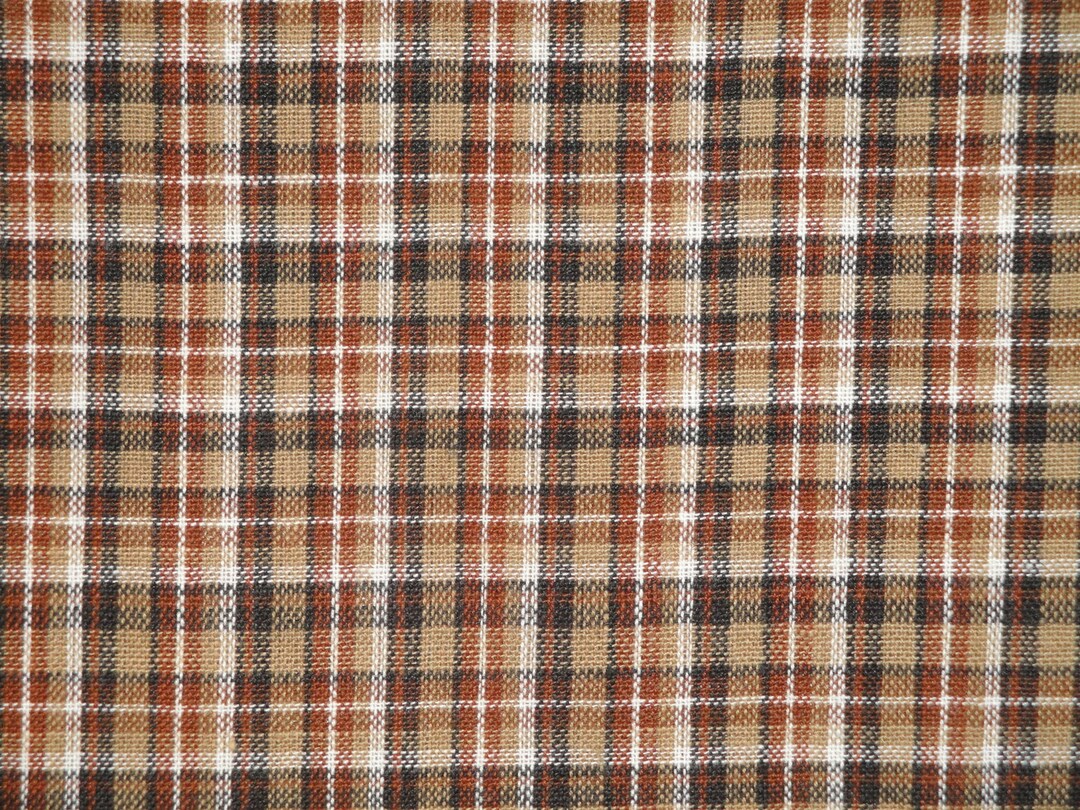Plaid Homespun Material | Primitive Material | Cotton Sewing Material ...