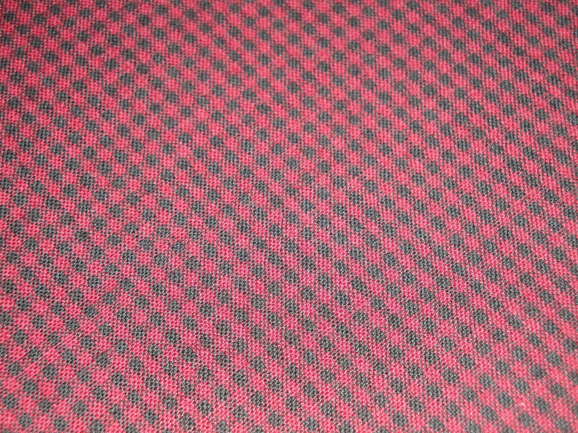 Wine and Black Small Check Fabric Woven Cotton Homespun | Etsy