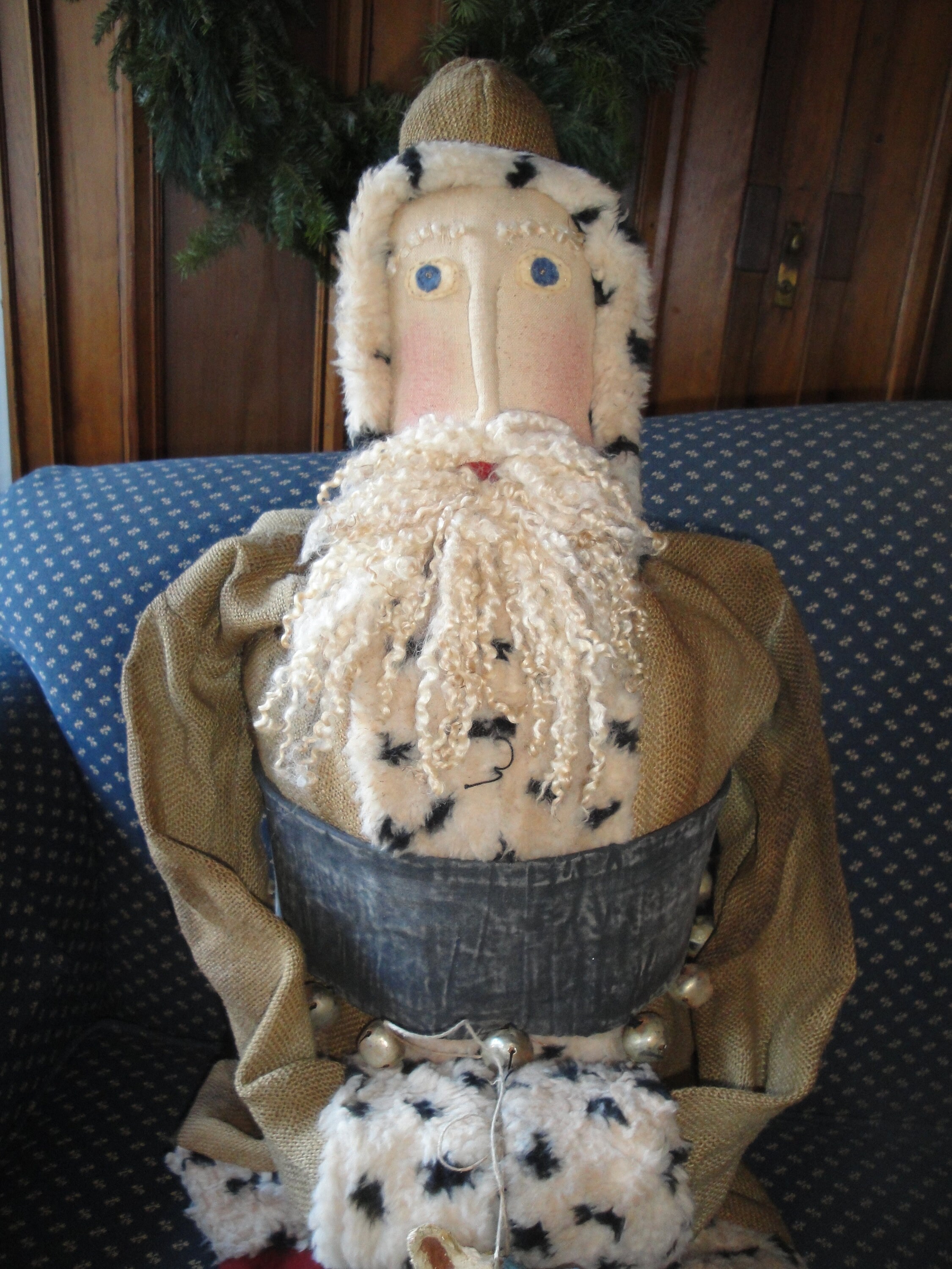 Primitive Santa Cloth Doll | LARGE Old World Santa | Handmade Santa ...