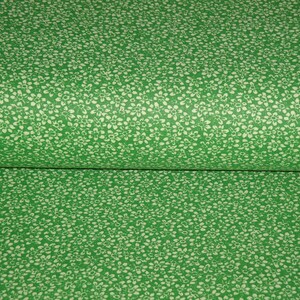 Reproduction Green Calico Fabric Flower Design | Old Antique Vintage ...