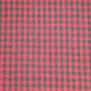 Wine and Black Small Check Fabric | Woven Cotton Homespun Fabric | Rag ...