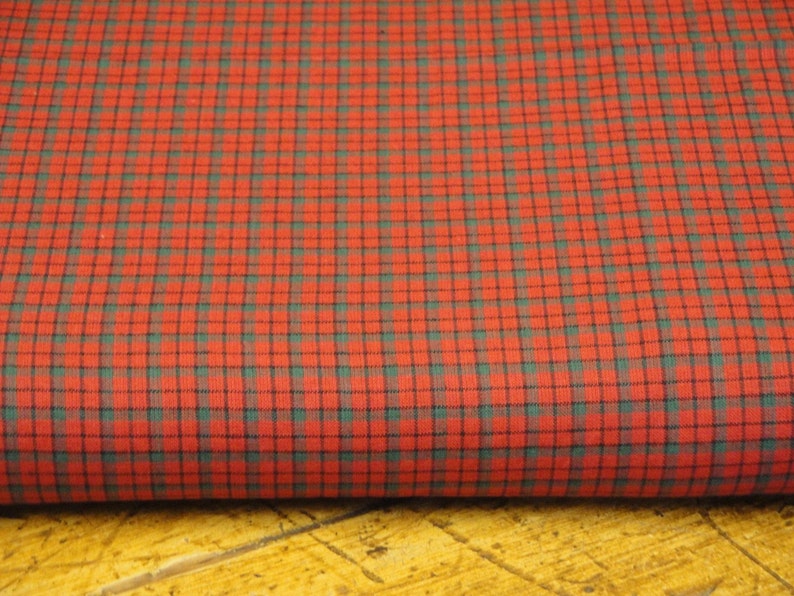 Plaid Fabric Holiday Fabric Window Pane Plaid Fabric Red - Etsy