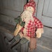 Primitive Handmade Cloth Santa Claus Fleece Coat Homespun - Etsy